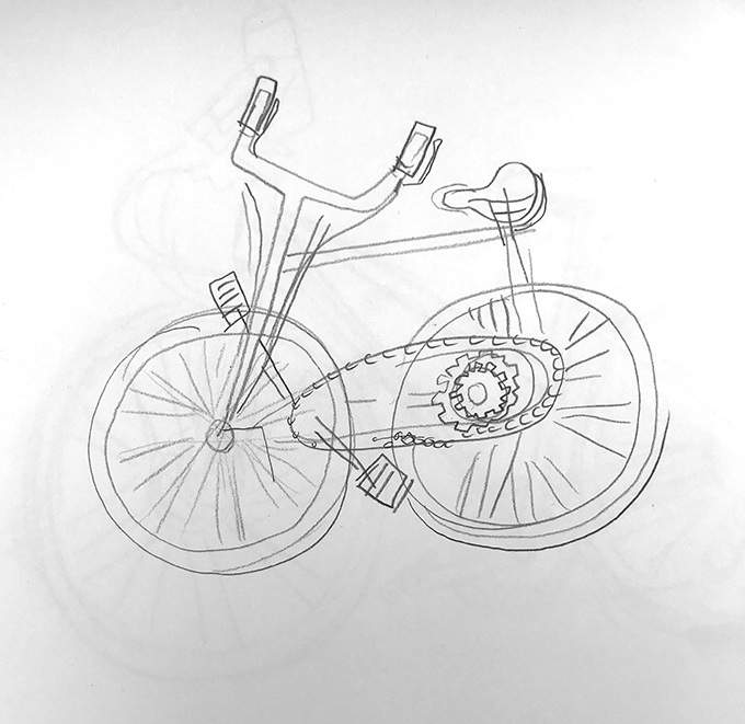 Drawing Bikes – not an easy ride – johnminnion.com