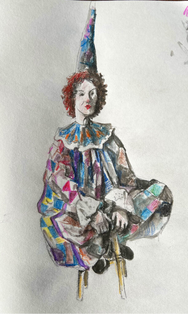 Monday poses by Taylén as clown – johnminnion.com